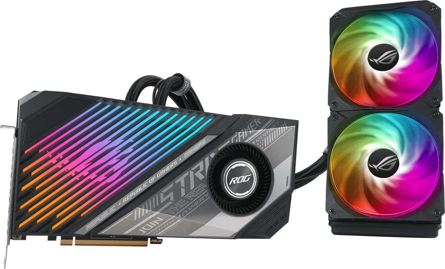 Видеокарта ASUS AMD Radeon RX 6900XT , ROG-STRIX-LC-RX6900XT-O16G ...